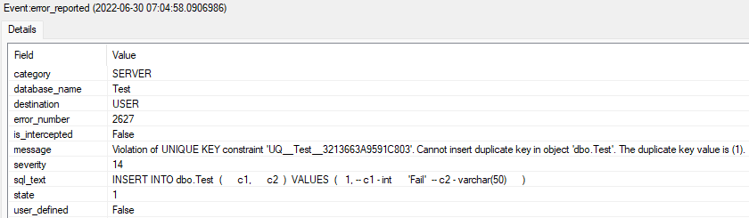 Extended Events For Anything But Query Tuning Unique Constraint Violations Grant Fritchey